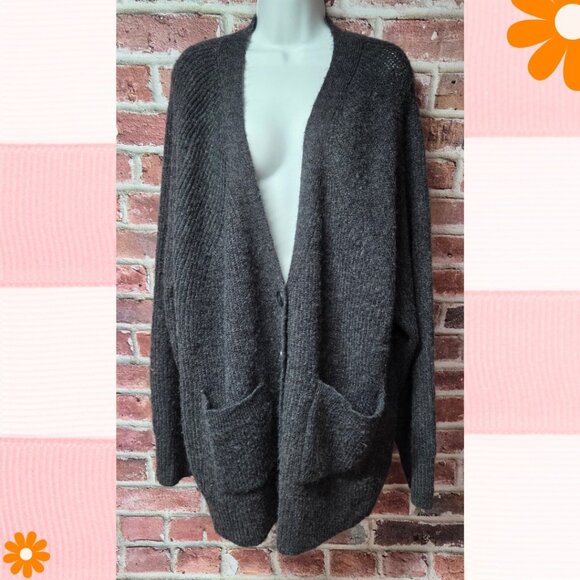 Ava & Viv | Sweaters | Ava Viv Charcoal Boyfriend Cardigan Womens 2x | Poshmark